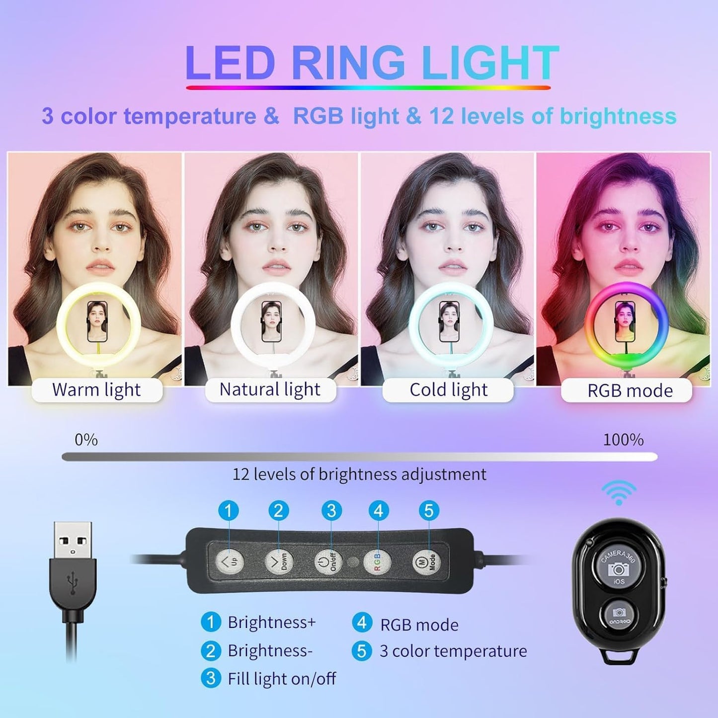 (Excellent) 360 Photo Booth Machine 23.6in PRO • RGB Ring Light • Flig ...